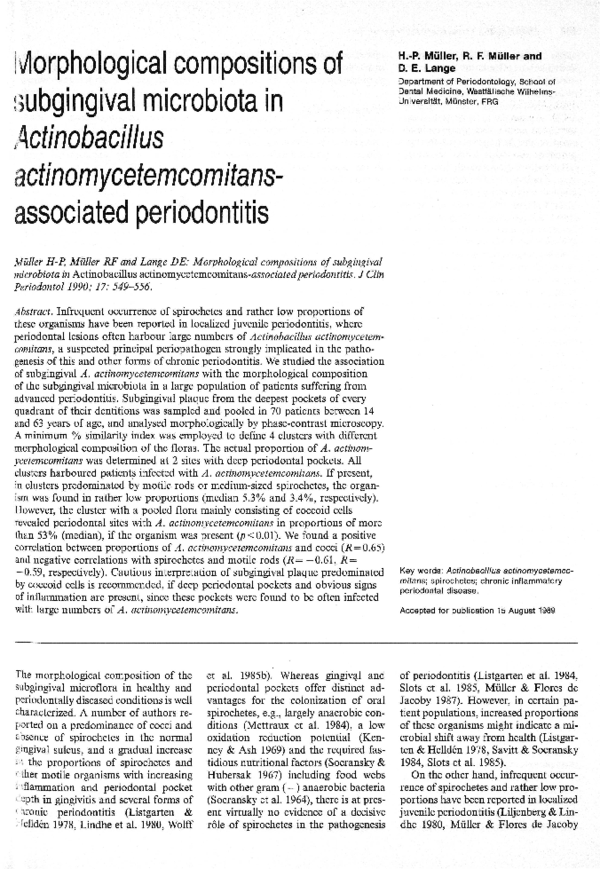 (PDF) Morphological compositions of subgingival microbiota in ...