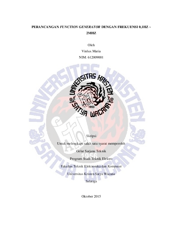 (PDF) Perancangan Function Generator dengan Frekuensi 0,1 HZ- 2MHZ