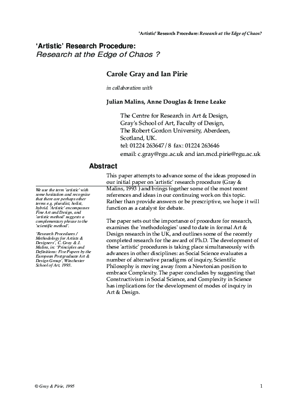 (PDF) ‘Research Procedures