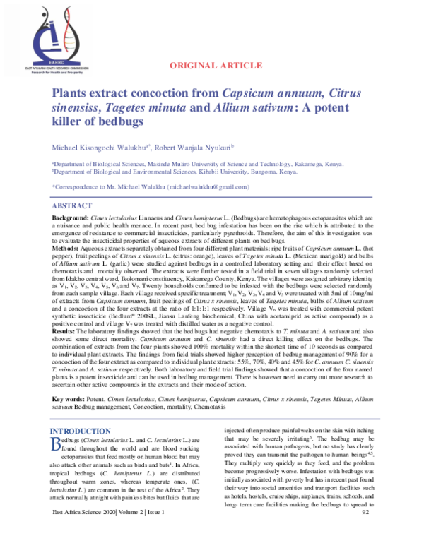 (PDF) Plants extract concoction from Capsicum annuum, Citrus sinensiss ...