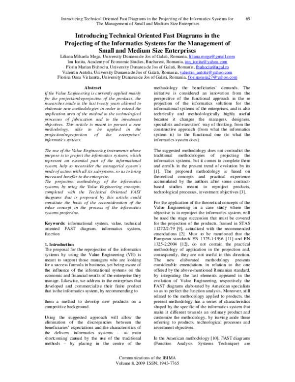 (PDF) Introducing Technical Oriented Fast Diagrams in theProjecting of ...