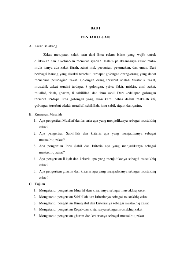 (PDF) Pengertian Muallaf, Sabilillah, Ibnu Sabil, Riqab dan Garim ...