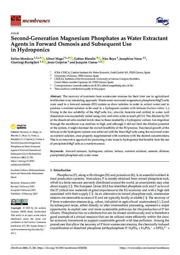 (PDF) Second-generation magnesium phosphates as water extractant agents ...