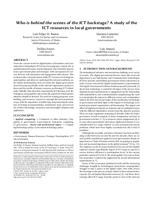 (PDF) Who is behind the scenes of the ICT backstage? A study of the ICT ...