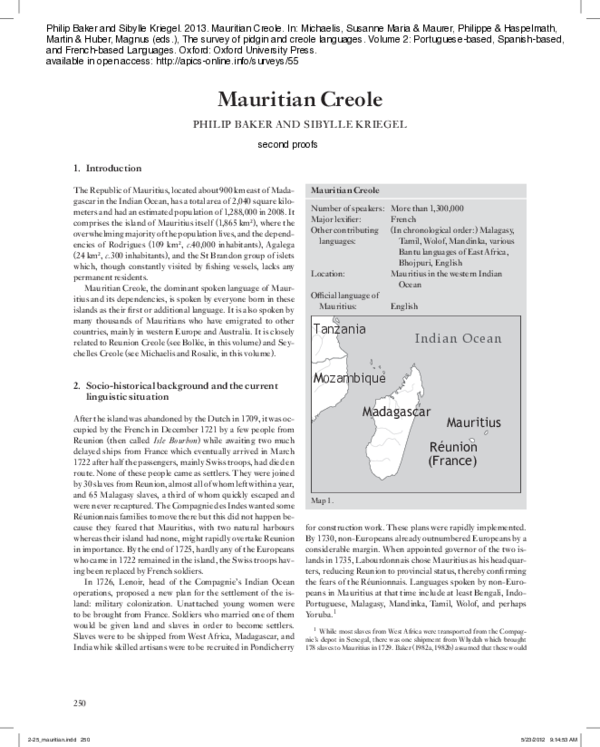 (PDF) Mauritian Creole