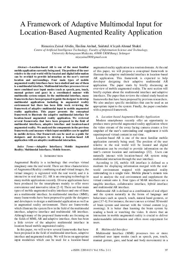 Pdf A Framework Of Adaptive Multimodal Input For Location Based 3768