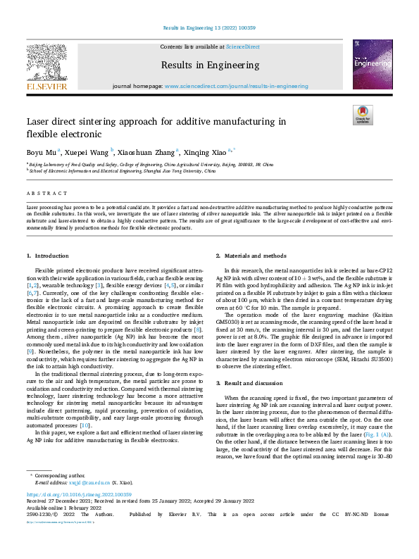 (PDF) Laser direct sintering approach for additive manufacturing in ...