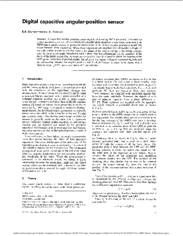 (PDF) Digital capacitive angular-position sensor