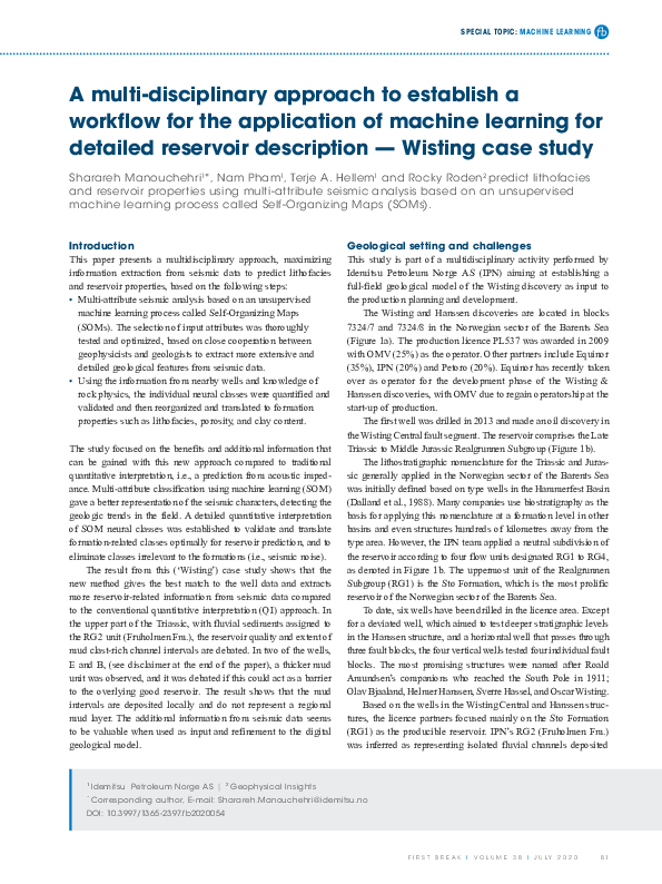 (PDF) A multi-disciplinary approach to establish a workflow for the ...