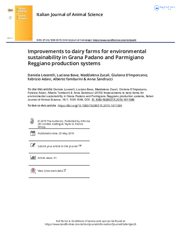 (PDF) Improvements to dairy farms for environmental sustainability in ...