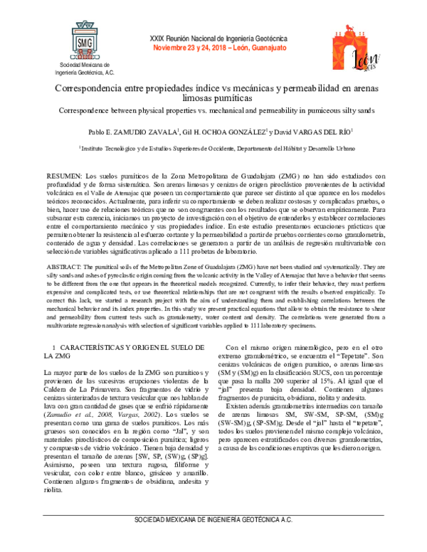 (PDF) CORRESPONDENCIA ENTRE PROPIEDADES INDICE VS MECANICAS Y ...