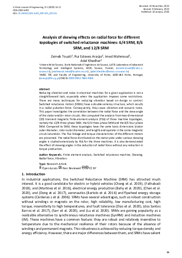 (PDF) Analysis of Skewing Effects on Radial Force for Different ...