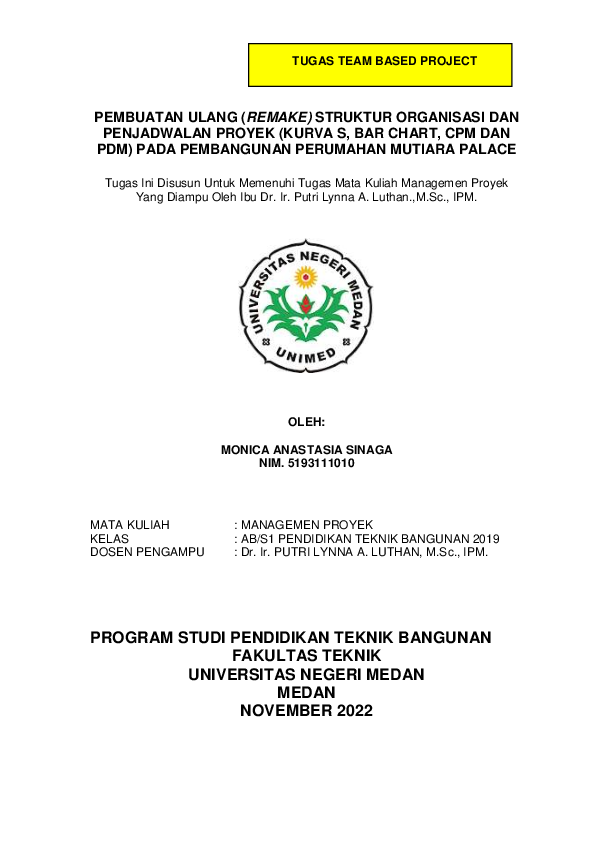(PDF) TUGAS TEAM BASED PROJECT MANAJEMEN PROYEK_PEMBUATAN ULANG (REMAKE ...