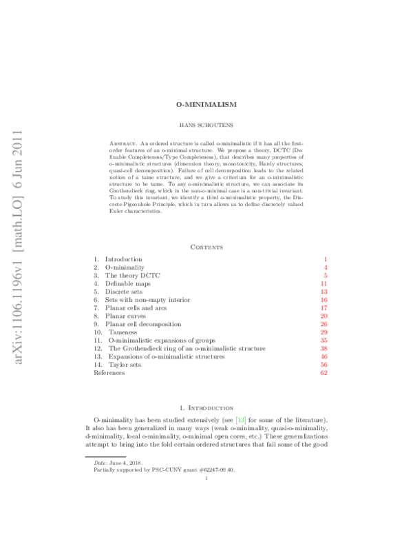 (PDF) O-Minimalism