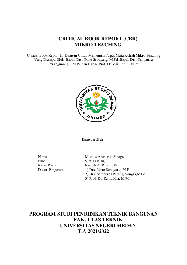 (PDF) CRITICAL BOOK REPORT (CBR) MIKRO TEACHING