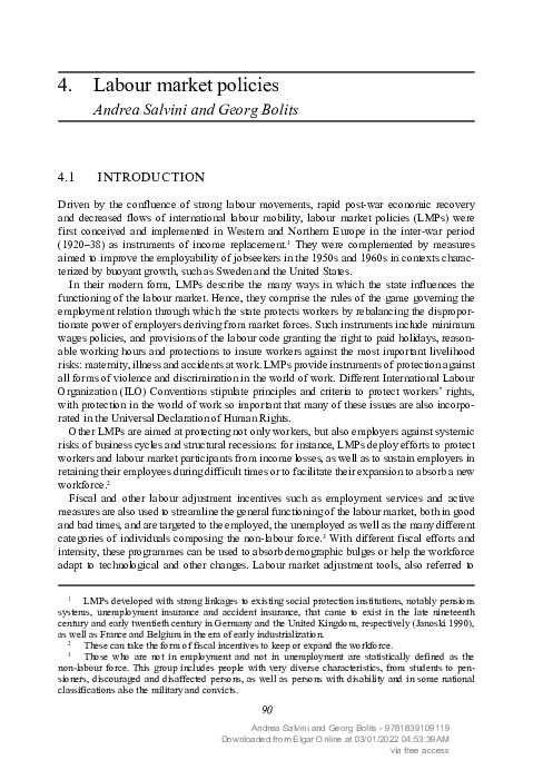 (PDF) Labour market policies