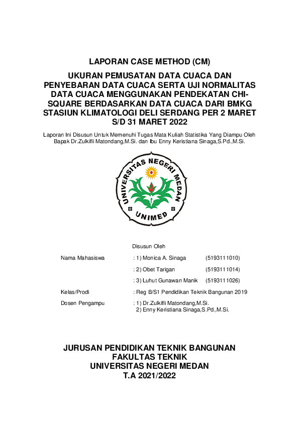 (PDF) LAPORAN CASE METHOD (CM) UKURAN PEMUSATAN DATA CUACA DAN PENYEBARAN DATA CUACA SERTA UJI ...