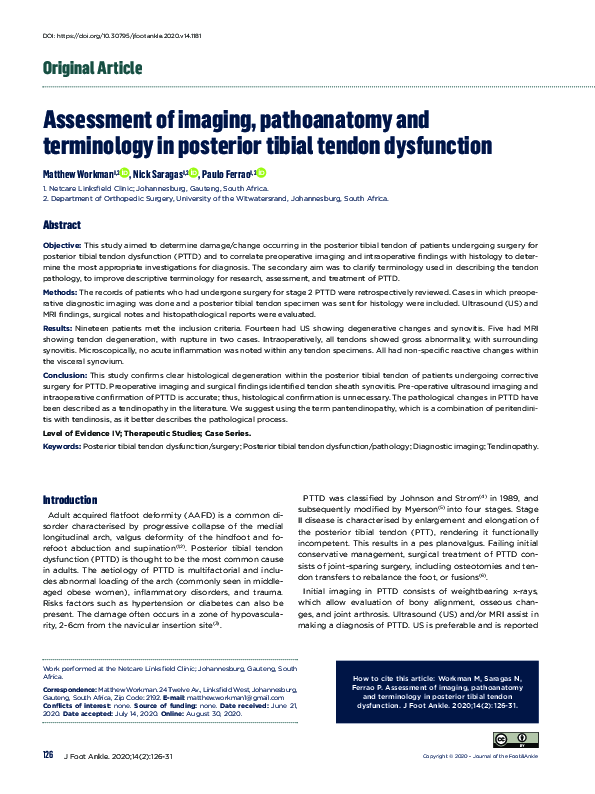 (PDF) Assessment of imaging, pathoanatomy and terminology in posterior ...