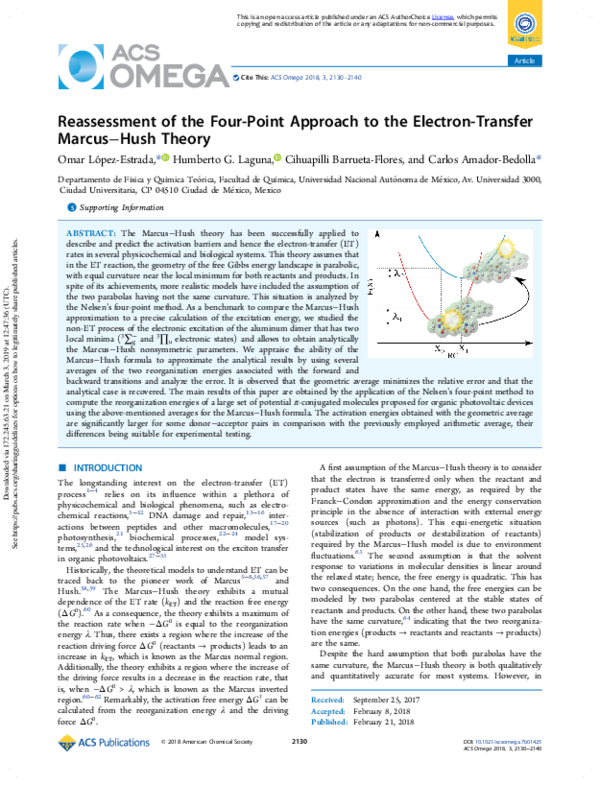 (PDF) Reassessment of the Four-Point Approach to the Electron-Transfer ...