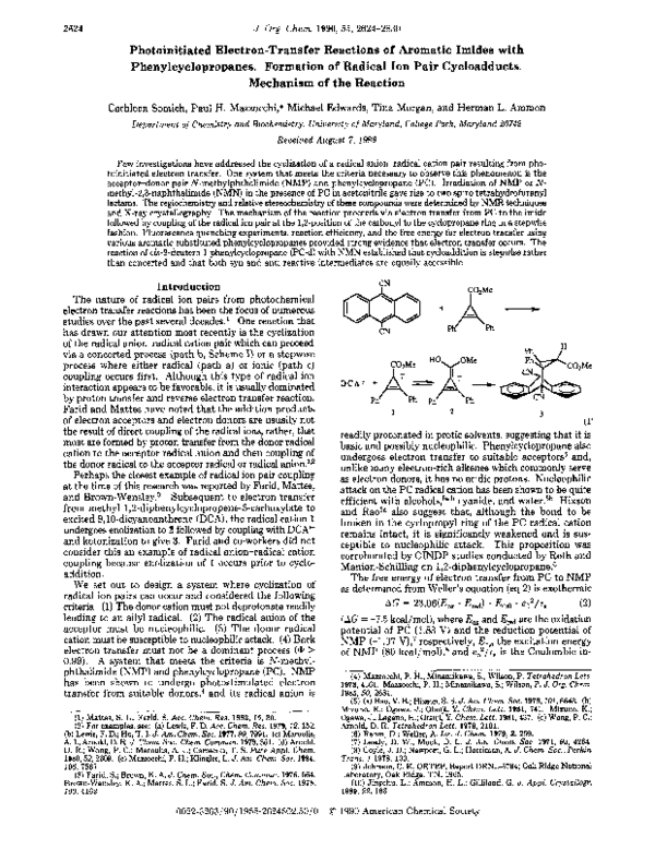 (PDF) Photoinitiated electron-transfer reactions of aromatic imides ...