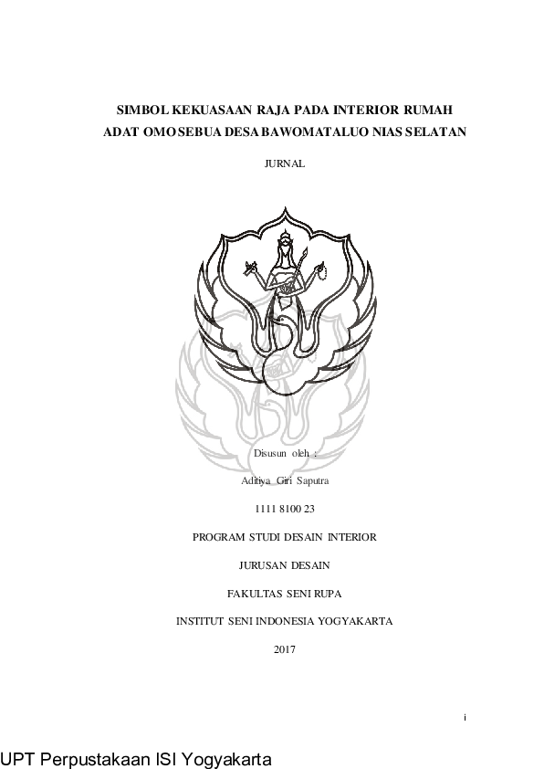 (PDF) Simbol Kekuasaan Raja Pada Interior Rumah Adat Omo Sebua Desa ...
