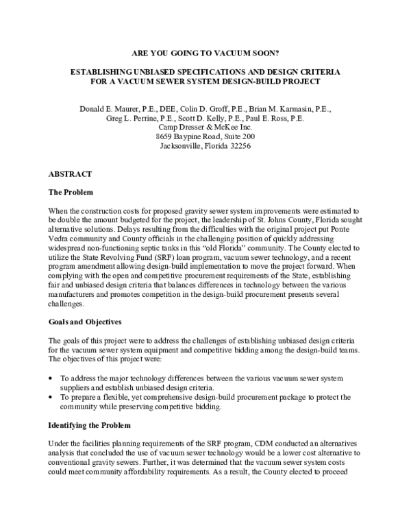 (PDF) Are You Going to Vacuum Soon? Establishing Unbiased ...