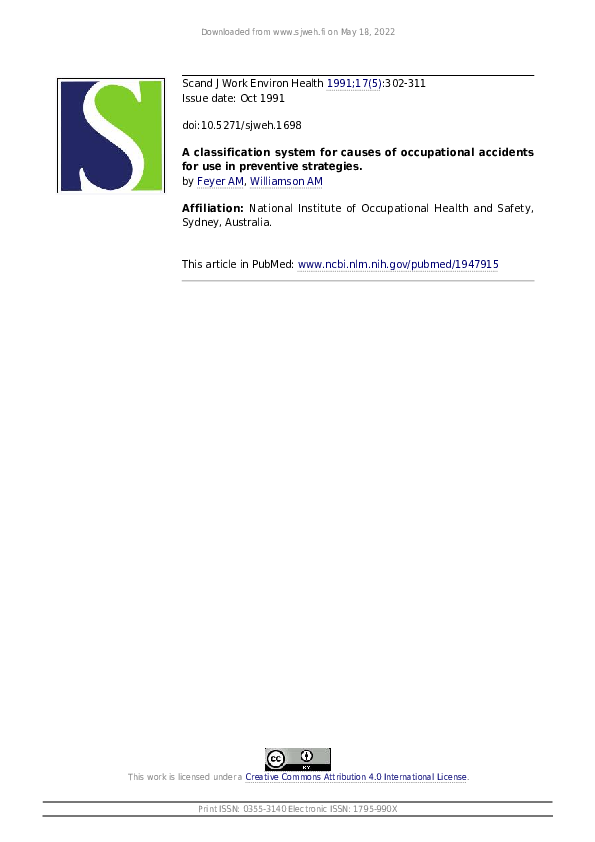 (PDF) A classification system for causes of occupational accidents for ...