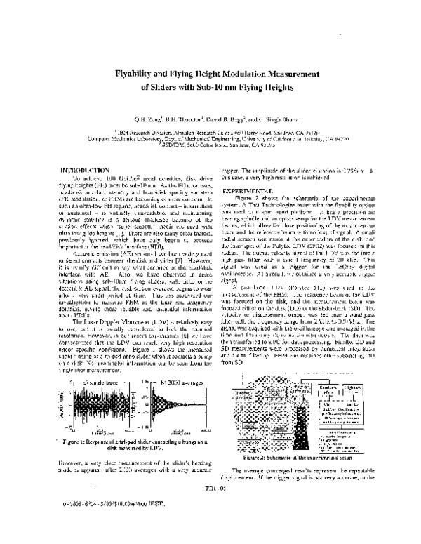 (PDF) Flyability and flying height modulation measurement of sliders ...