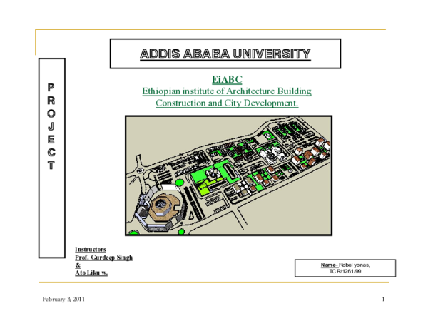 (PDF) Urban design project in Addis ababa