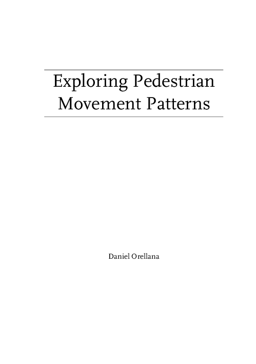(PDF) Exploring pedestrian movement patterns | Danny Alexander Lopez ...