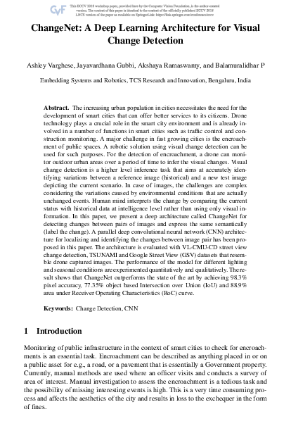 (PDF) ChangeNet: A Deep Learning Architecture for Visual Change Detection