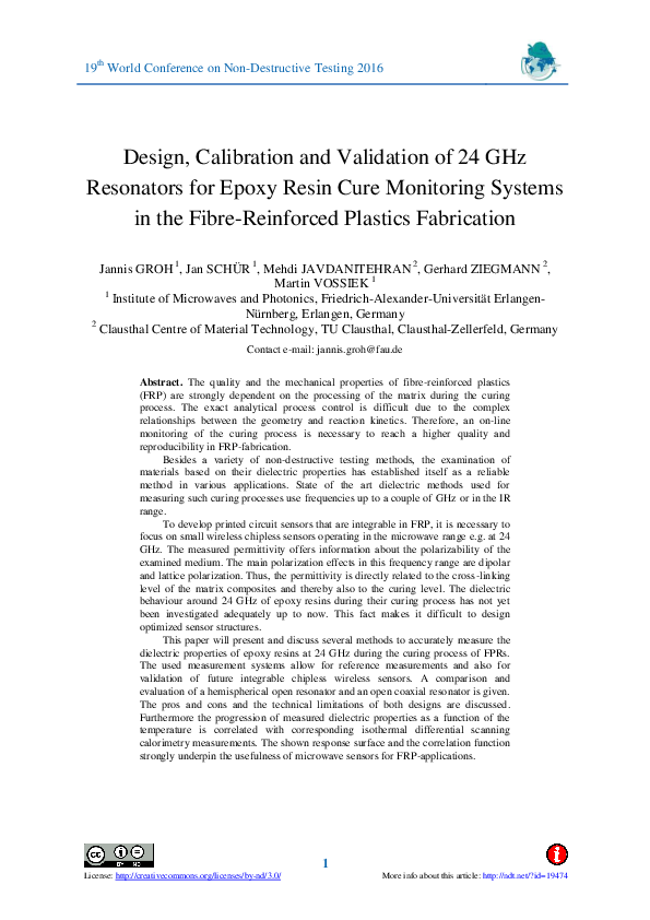 (PDF) Design, Calibration and Validation of 24 GHz Resonators for Epoxy ...