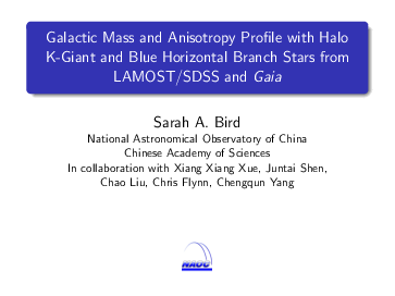 (PDF) Galactic mass and anisotropy profile with halo K-giant and blue ...