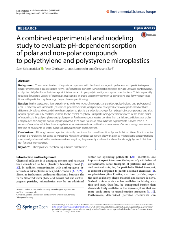 (PDF) A combined experimental and modeling study to evaluate pH ...