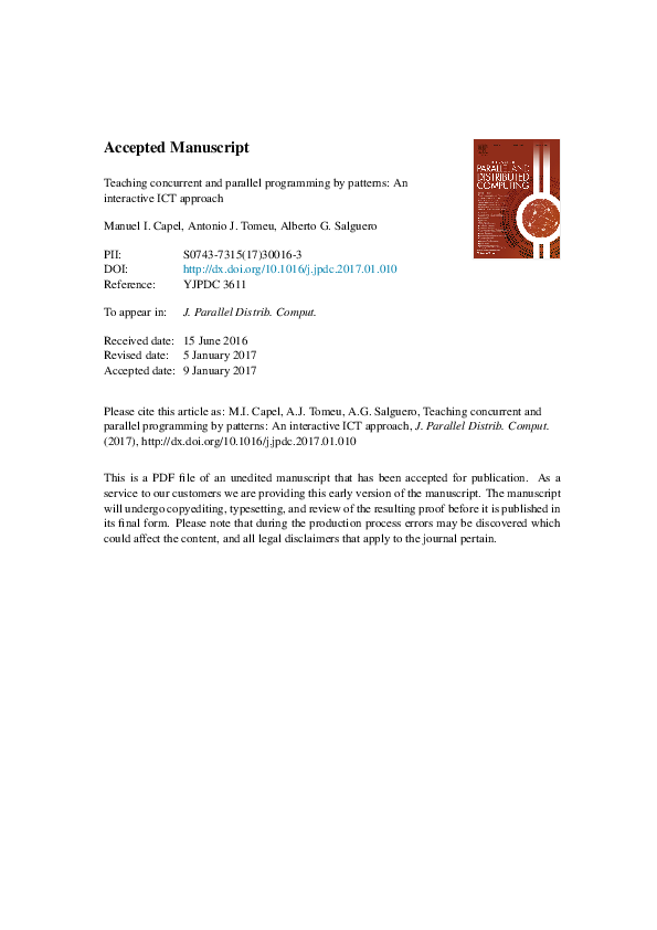 Teaching Concurrent And Parallel Programming By Patterns An Interactive Ict Approach 2746