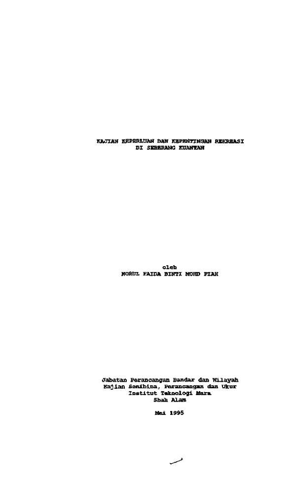 (PDF) Kajian keperluan dan kepentingan rekreasi di seberang Kuantan ...