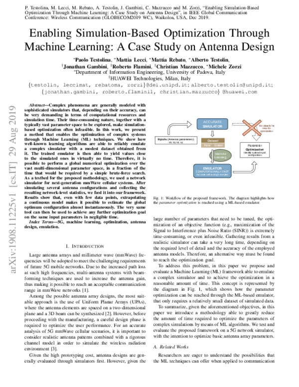 Pdf Enabling Simulation Based Optimization Through Machine Learning