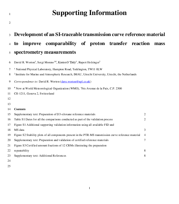 (PDF) Supplementary material to "Development of an SI-traceable ...