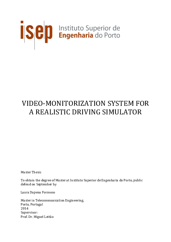 (PDF) Video-­‐monitorization system for a realistic driving simulator ...