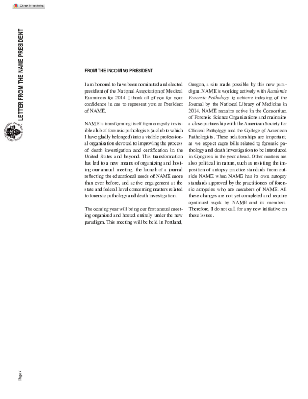 (PDF) From the Incoming President