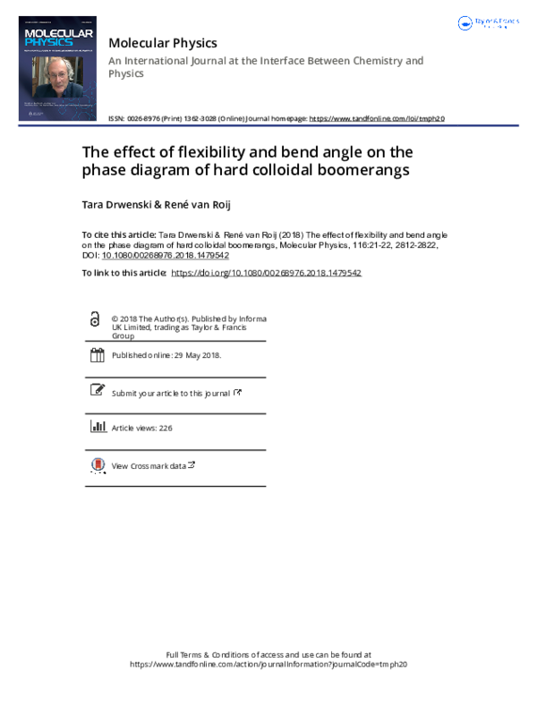 (PDF) The effect of flexibility and bend angle on the phase diagram of ...