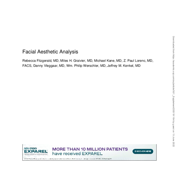 (PDF) Facial Aesthetic Analysis