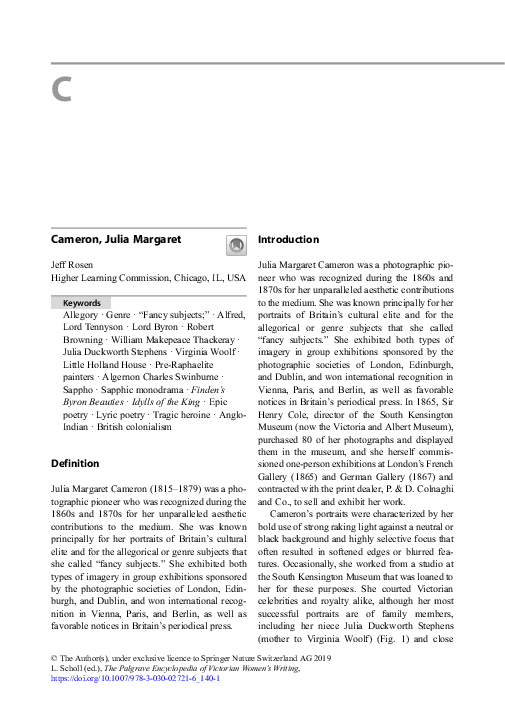 (PDF) Cameron, Julia Margaret