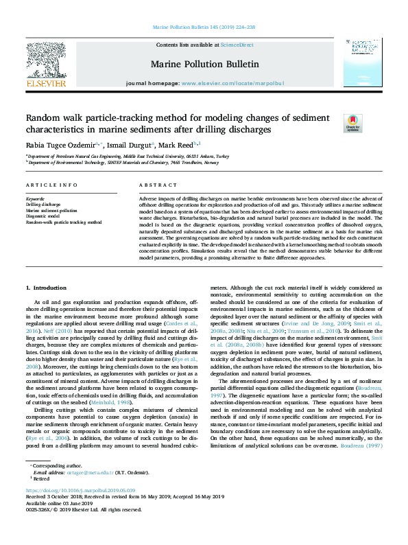 (PDF) Random walk particle-tracking method for modeling changes of sediment characteristics in ...