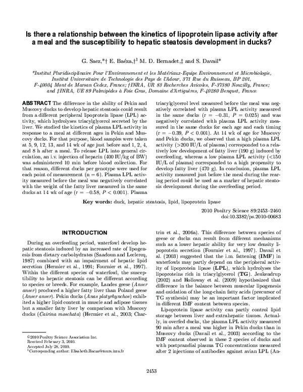 (PDF) Is there a relationship between the kinetics of lipoprotein ...