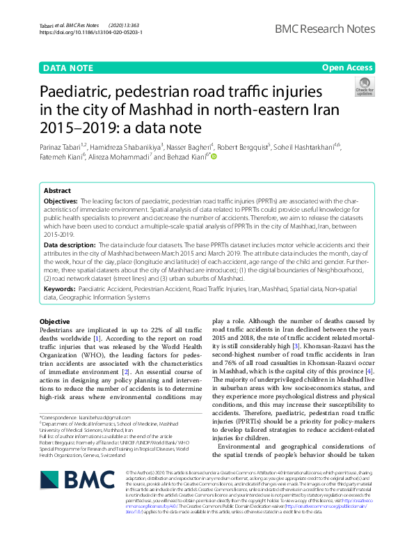 (PDF) Paediatric, pedestrian road traffic injuries in the city of ...