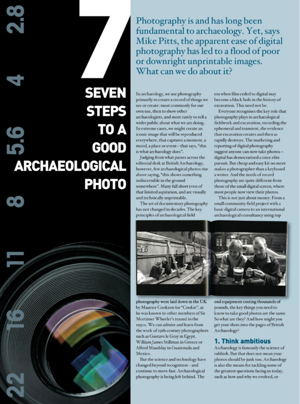 (PDF) Seven steps to a good archaeological photo