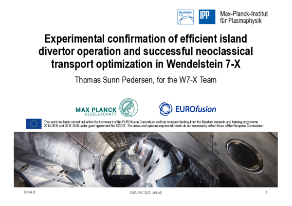 (PDF) Experimental confirmation of efficient island divertor operation ...