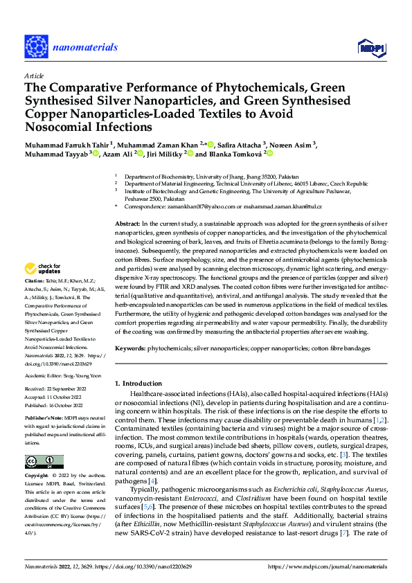 (PDF) The Comparative Performance of Phytochemicals, Green Synthesised ...