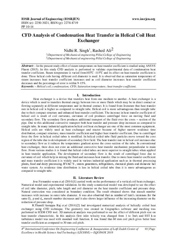 (PDF) CFD Analysis of Condensation Heat Transfer in Helical Coil Heat ...